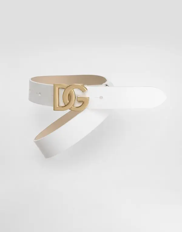 Dolce & Gabbana Dg Logo Belt - White