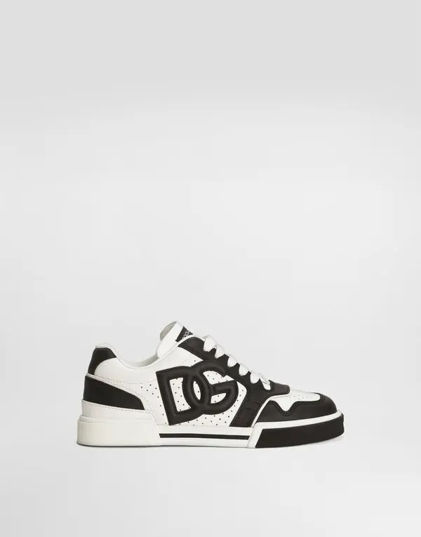 Dolce & Gabbana Calfskin Nappa New Roma Sneakers With Dg Logo