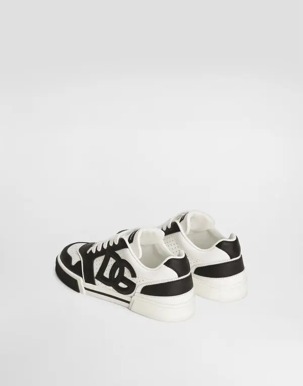 Dolce & Gabbana Calfskin Nappa New Roma Sneakers With Dg Logo