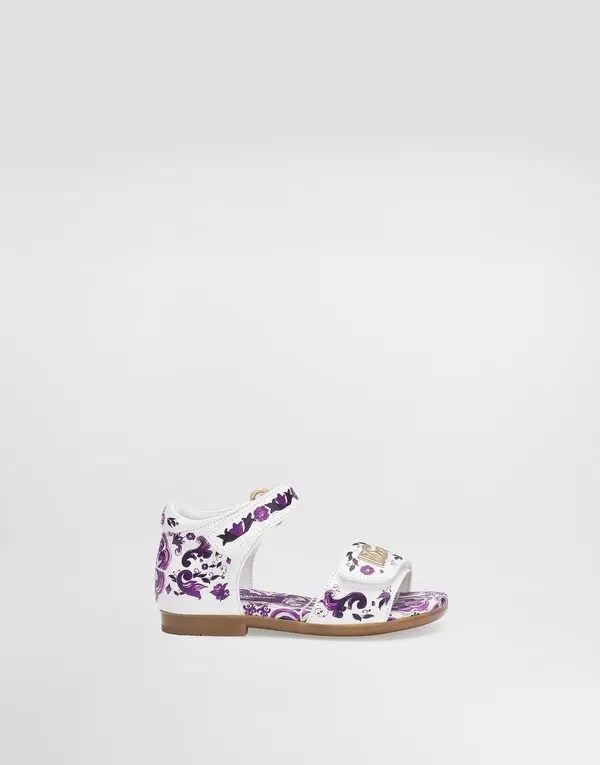 Dolce & Gabbana Majolica-print Leather Sandals - Multicolor