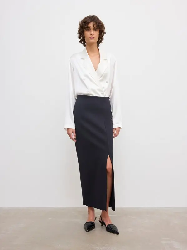 HOUSE OF DAGMAR Fitted Midi Skirt
