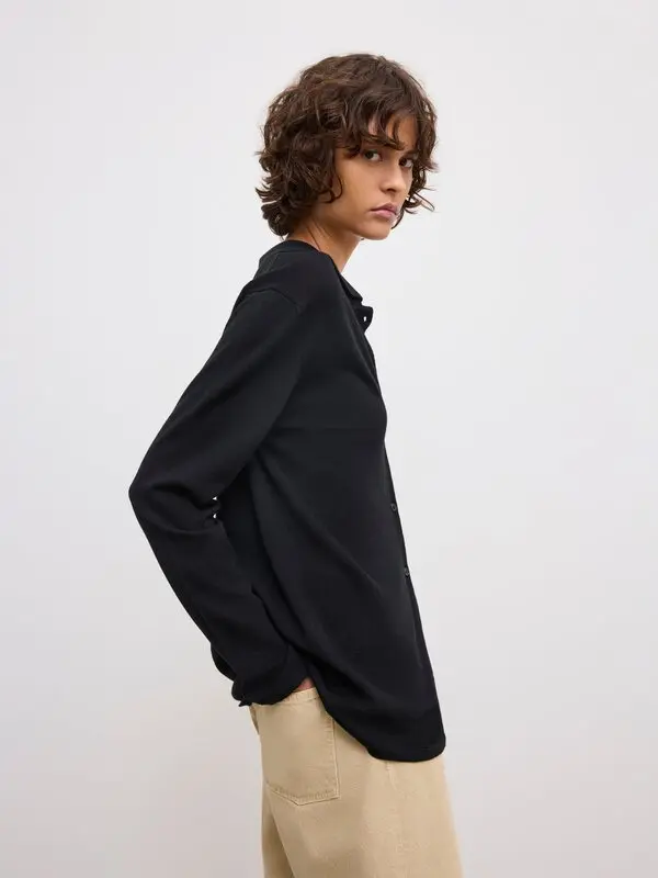 HOUSE OF DAGMAR Merino Wool Collared Cardigan