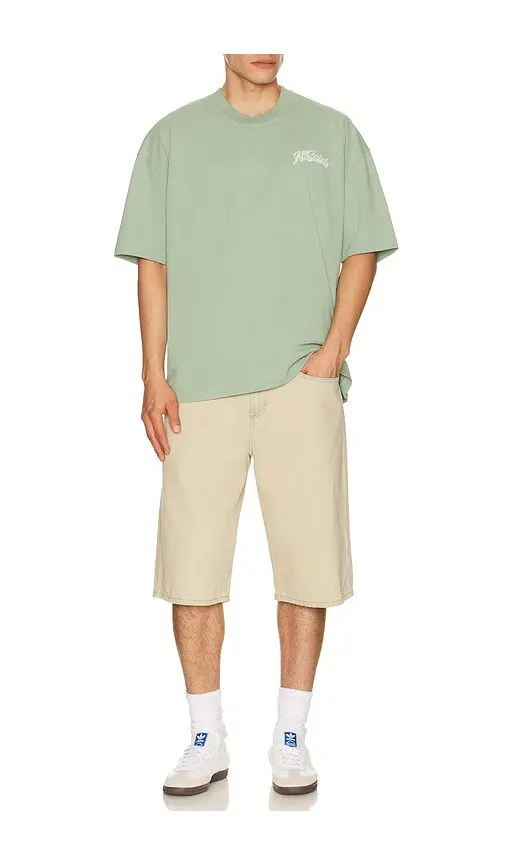 ALLSAINTS Odyssey Crew Tee In Sage - Spring Green