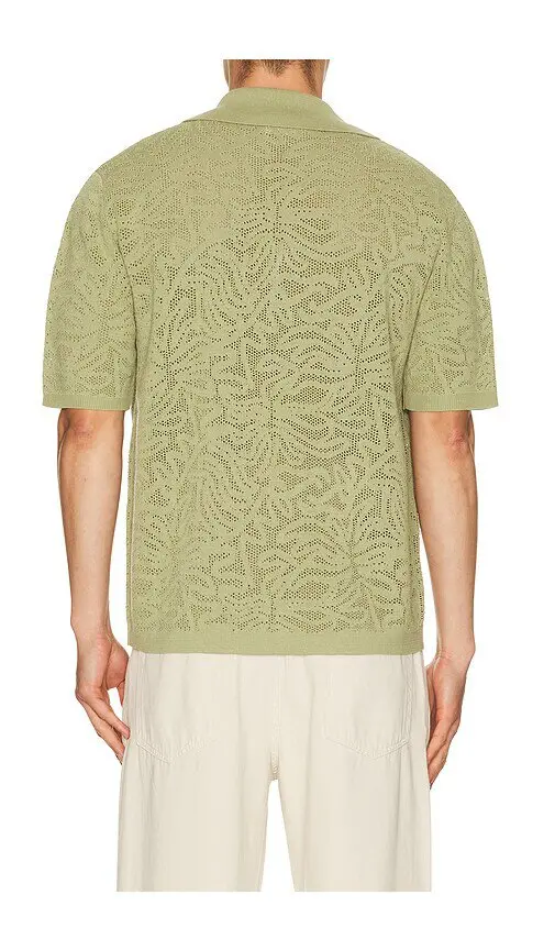 DRÃ´LE DE MONSIEUR Chemise Maille Dentelle In Green