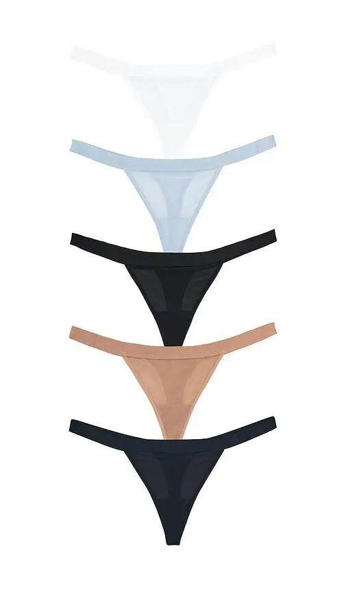 NEGATIVE UNDERWEAR Sieve Thong In Blue - Cool