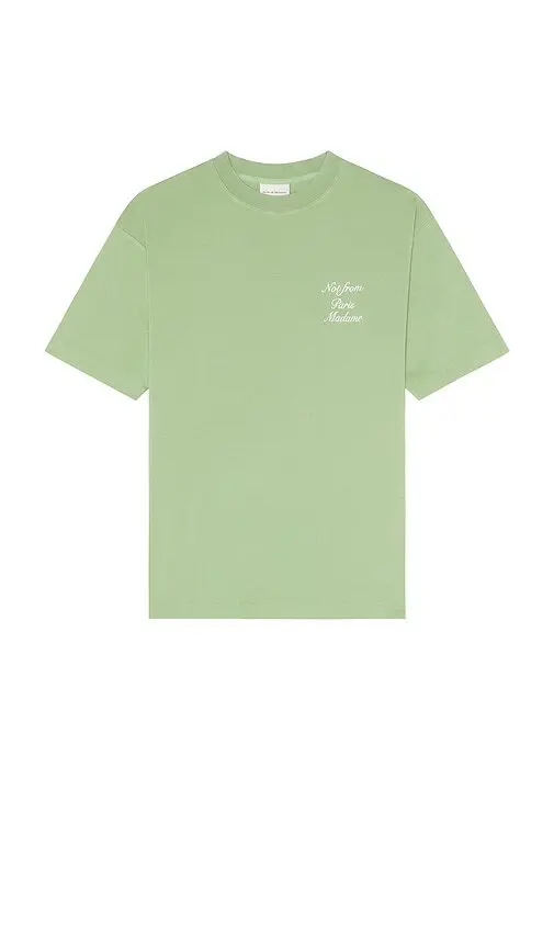 DRÃ´LE DE MONSIEUR Le T-shirt Slogan Calligraphy In Green