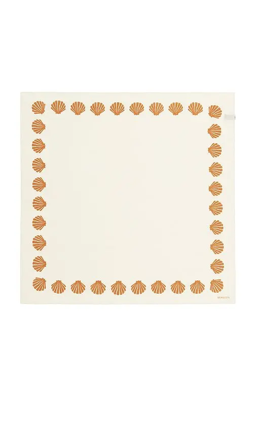 BEMBIEN Concha Large Scarf In Beige,tangerine