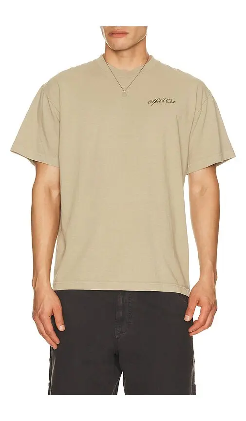AFIELD OUT Fear T-shirt In Beige