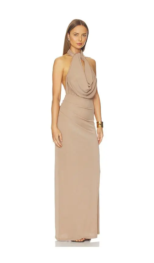 SONYA MODA Clementine Halterneck Maxi Dress