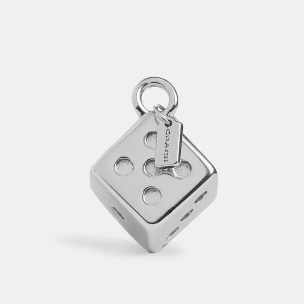 COACH Dice Shoelace Charm - Silver/silver