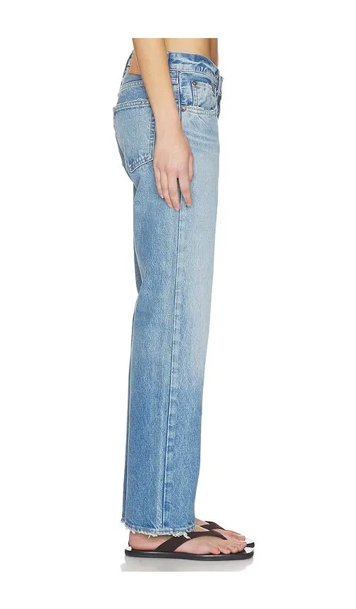 Moussy Vintage Cheval Straight Low Rise Jeans - Blue