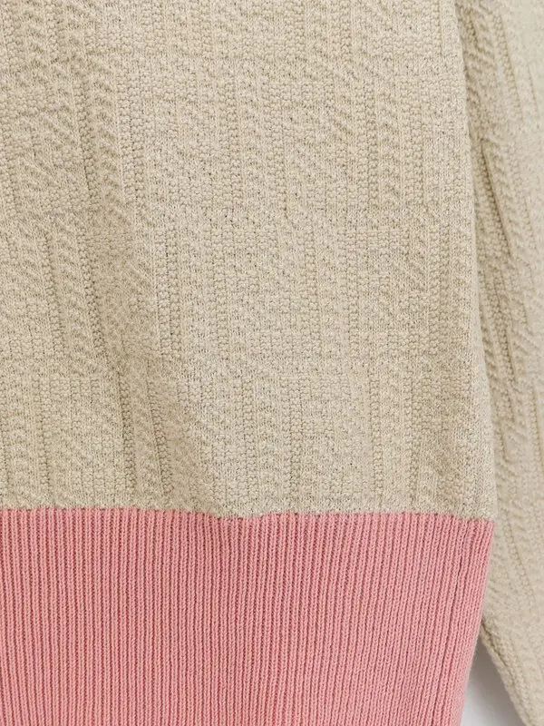 Fendi Cotton And Silk Sweater - Beige