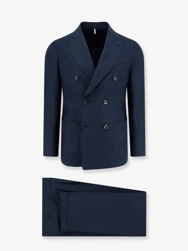 NUGNES 1920 Doublebreasted Linen Suit