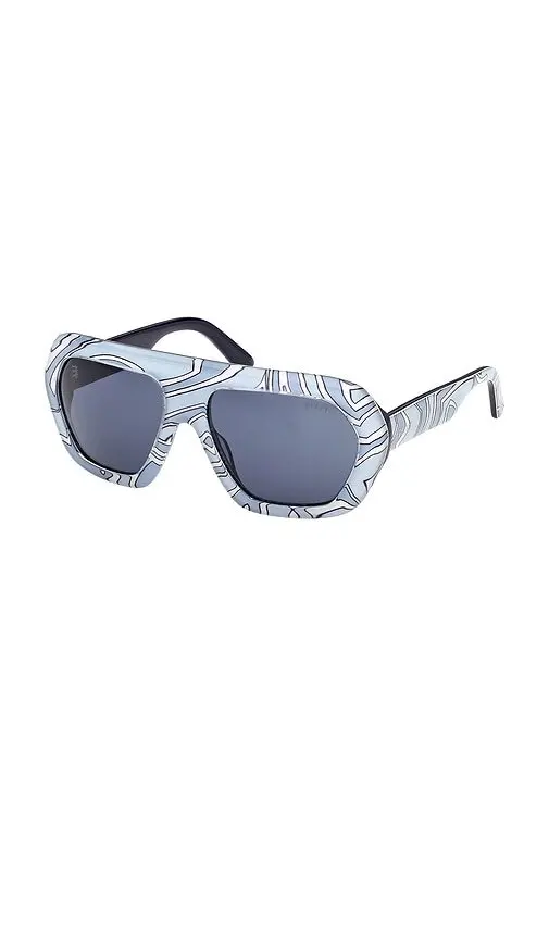 Emilio Pucci Geometric Full Rim Sunglasses - Blue