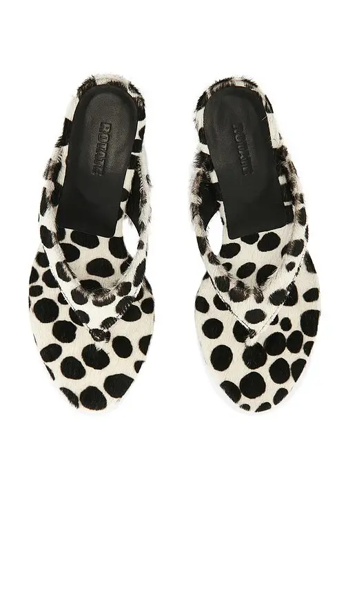 ROTATE BY BIRGER CHRISTENSEN Kitten Heel Mules - Bright White Combo