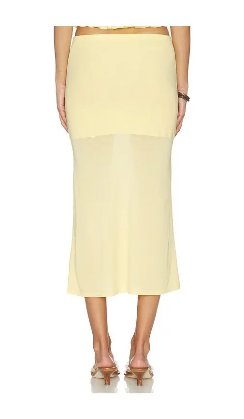 LOVERS AND FRIENDS Knit Midi Skirt - Light Yellow