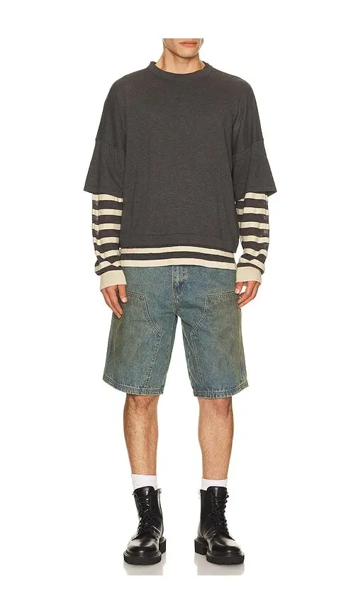 HUF Loose Double Knee Short - Dirty Wash