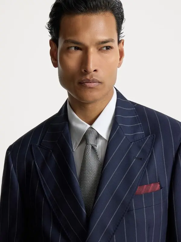 Brunello Cucinelli Silk Knit Tie - Grey
