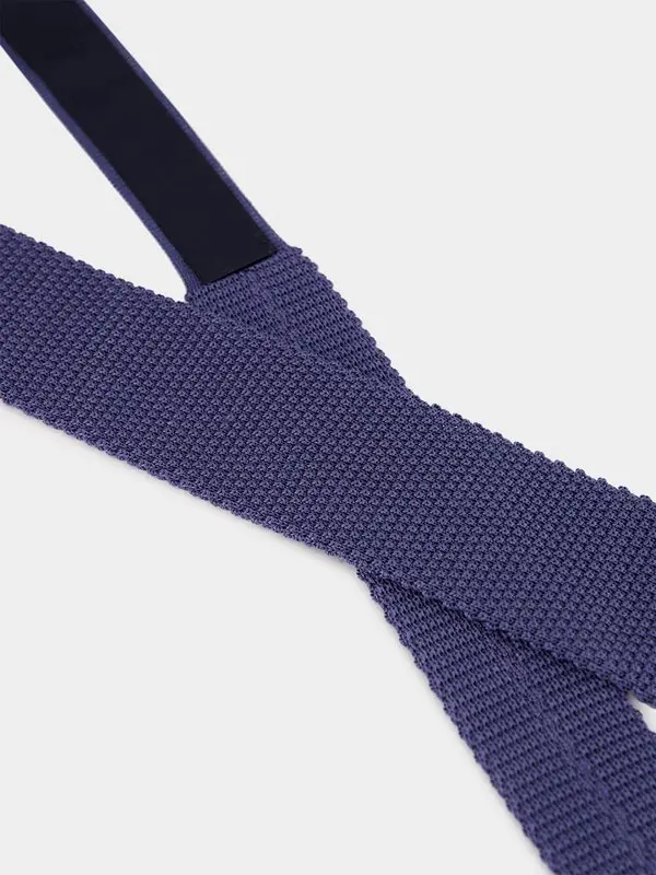 Brunello Cucinelli Denim Silk Knit Neck Tie