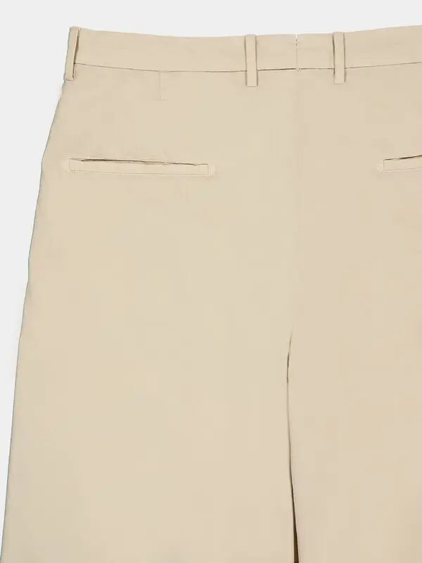 Boglioli Straight Fit Cotton Shorts - Beige