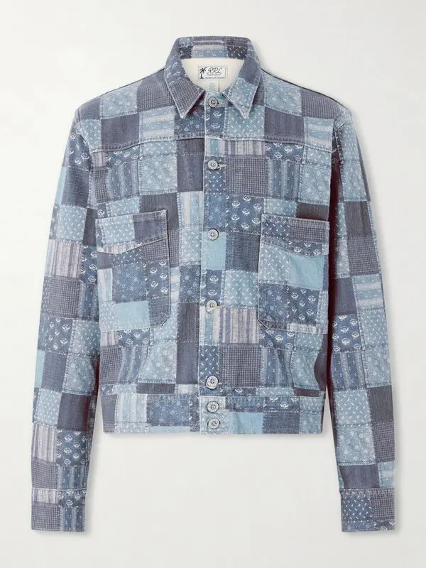 Ralph Lauren Patchwork Cotton Jacket - Blue