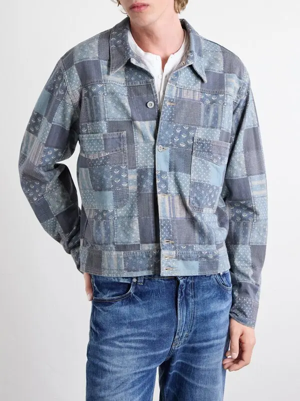 Ralph Lauren Patchwork Cotton Jacket - Blue