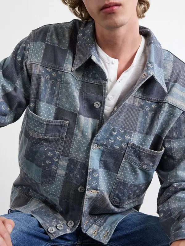 Ralph Lauren Patchwork Cotton Jacket - Blue