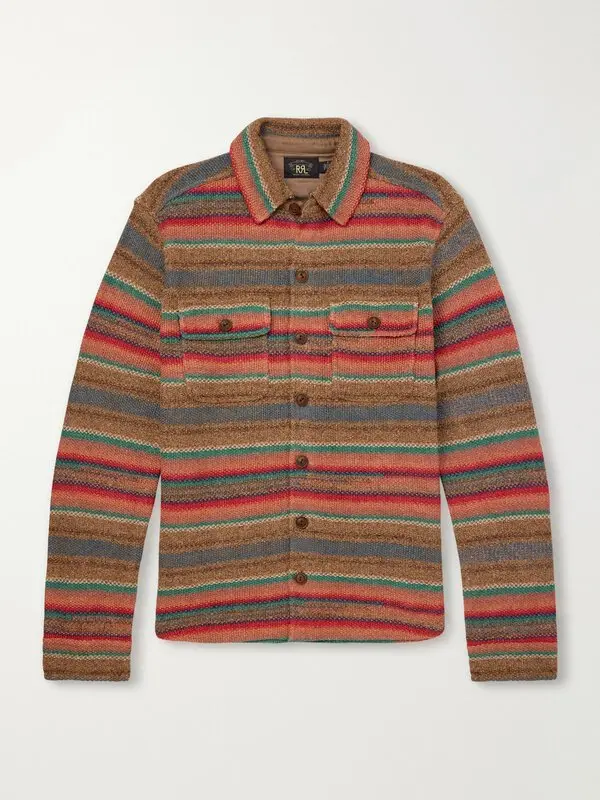 Ralph Lauren Matlock Striped Linen And Silk-blend Shirt