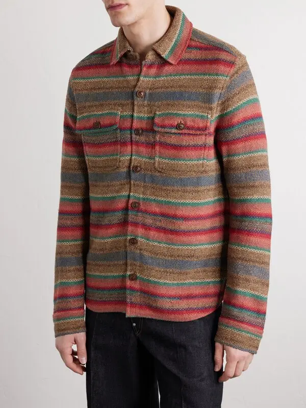 Ralph Lauren Matlock Striped Linen And Silk-blend Shirt