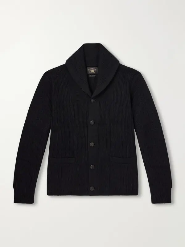 Ralph Lauren Shawl Collar Cashmere Cardigan - Black