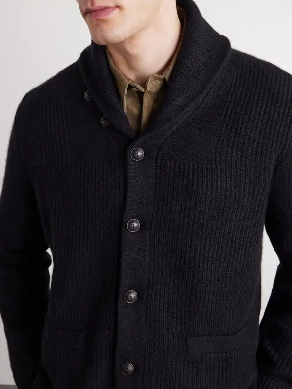 Ralph Lauren Shawl Collar Cashmere Cardigan - Black