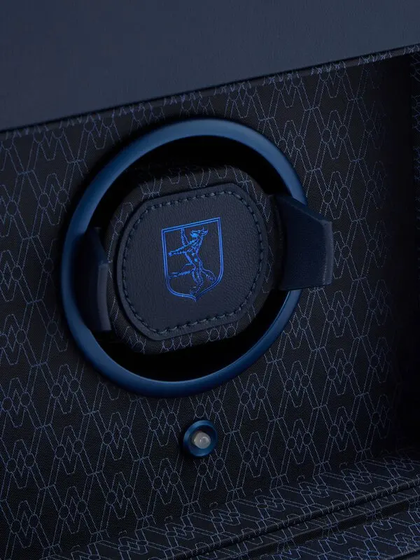 Wolf Earth Single Watch Winder With Bluetooth Rotation - Blue