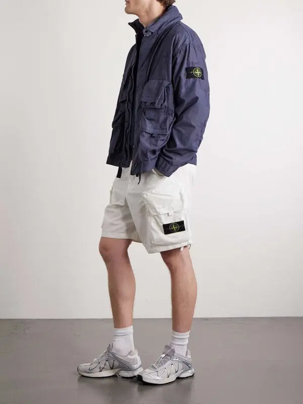Stone Island Straight-leg Ripstop Cotton-blend Shorts