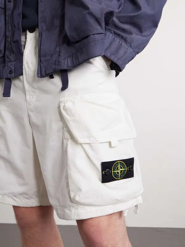 Stone Island Straight-leg Ripstop Cotton-blend Shorts