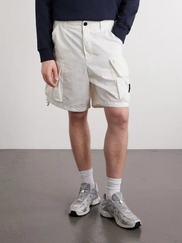 Stone Island Straight-leg Ripstop Cotton-blend Shorts