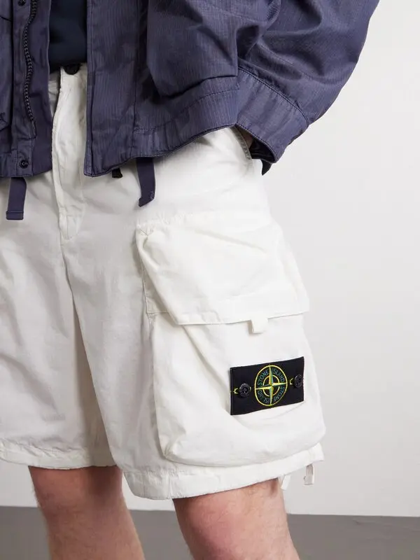 Stone Island Straight-leg Ripstop Cotton-blend Shorts
