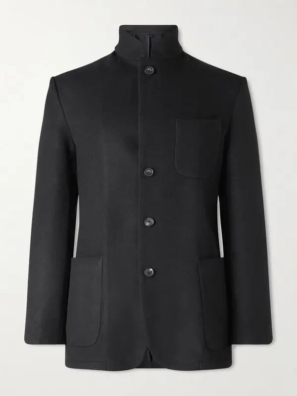 SAMAN AMEL Nehru Wool Jacket