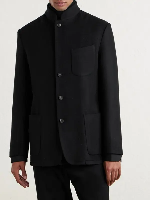 SAMAN AMEL Nehru Wool Jacket