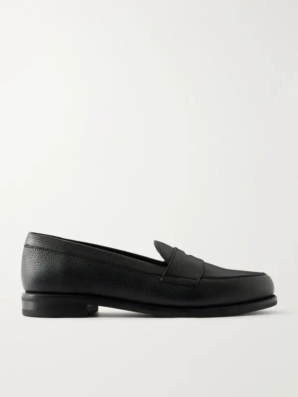 MORJAS The Ivy Suede Penny Loafers - Black