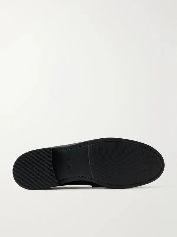 MORJAS The Ivy Suede Penny Loafers - Black