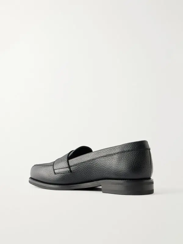 MORJAS The Ivy Suede Penny Loafers - Black