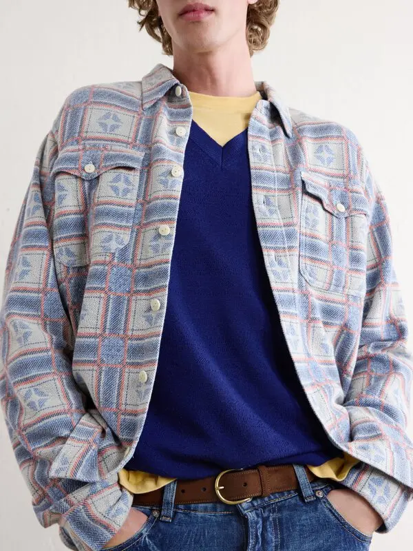 Ralph Lauren Horace Checked Cotton-terry Shirt