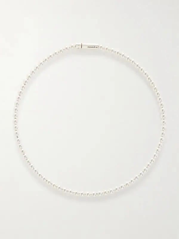Le Gramme 53g Beaded Sterling Necklace - Silver