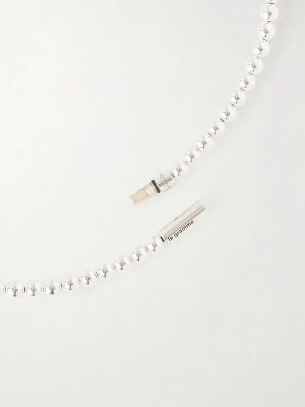 Le Gramme 53g Beaded Sterling Necklace