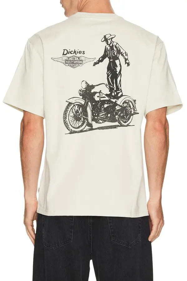 Dickies X Harley Davidson Short Sleeve Tee In Charcoal