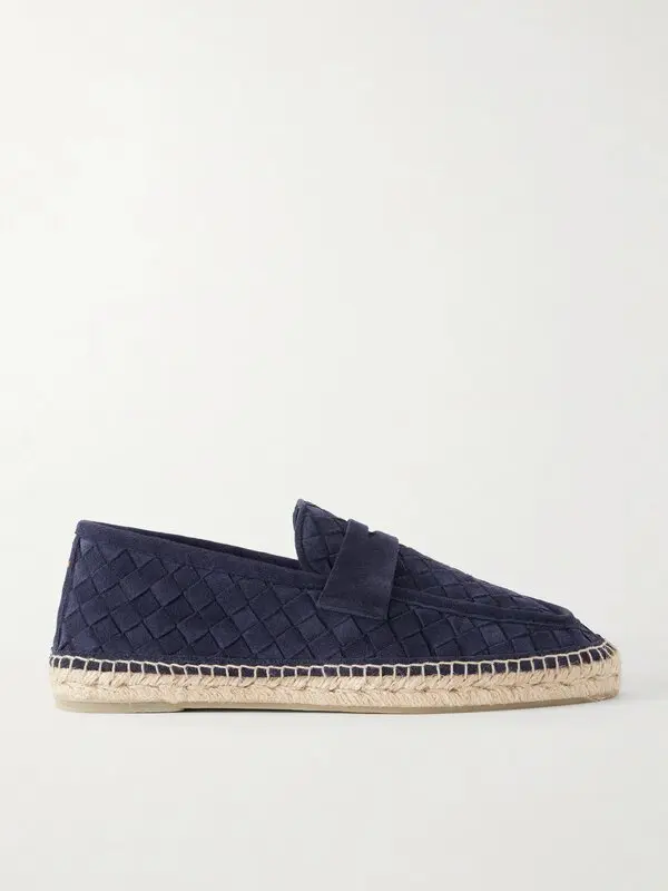CastaÑer Nilo Woven Suede Espadrilles - Blue
