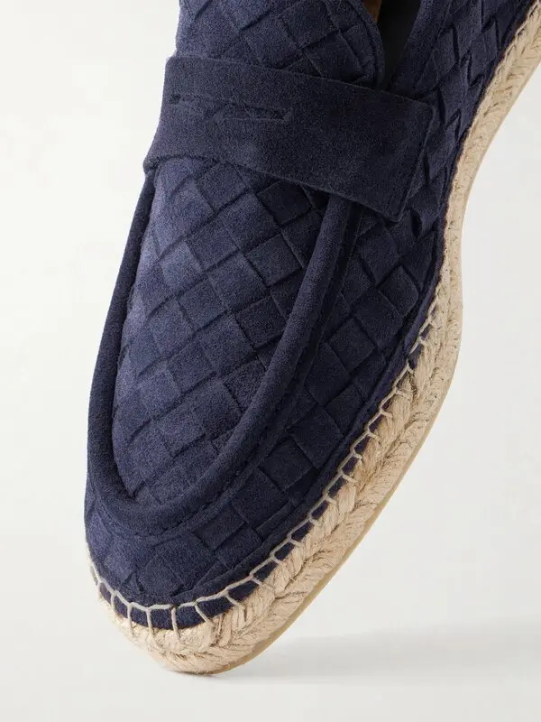 CastaÑer Nilo Woven Suede Espadrilles - Blue