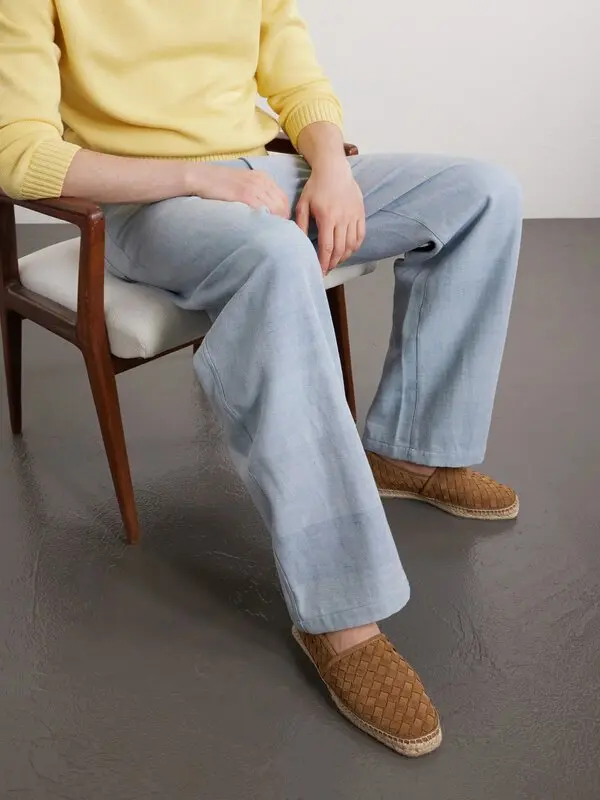 CastaÑer Porto Woven Suede Espadrilles - Brown