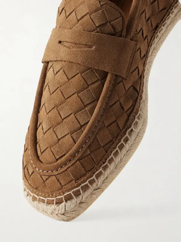 CastaÑer Nilo Woven Suede Espadrilles - Brown