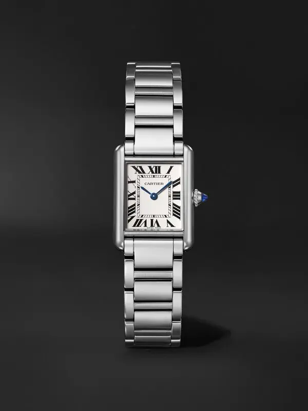 CARTIER Tank Must Stainless Steel Watch - White